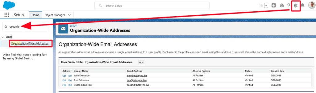 Sending an Email using Organization Wide Address in Salesforce