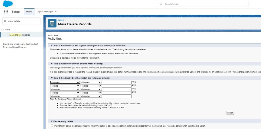 Bulk Removal of Emails or Attachments in Salesforce - Match My Email